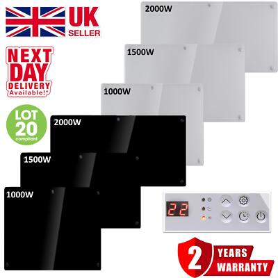 Electric Glass Panel Heater Wall Mounted or Portable Radiator Timer ...