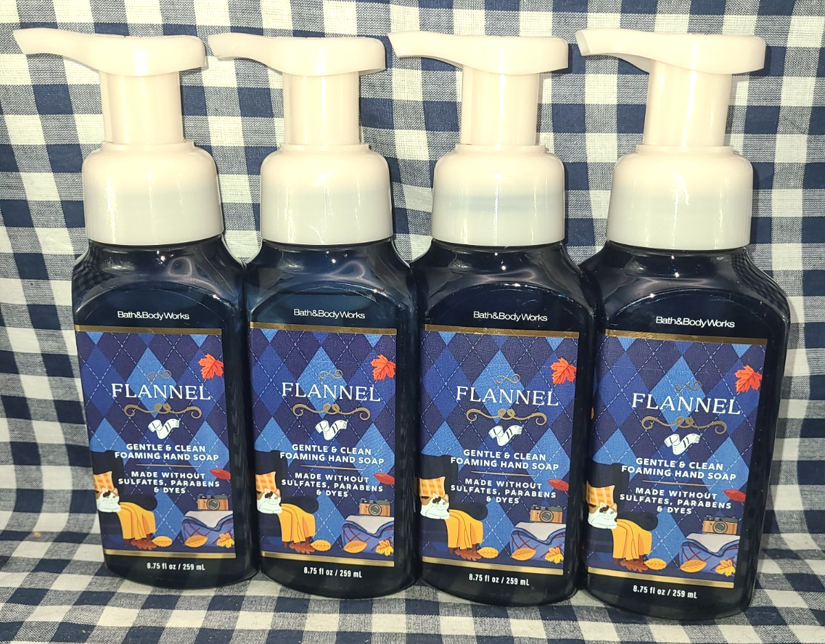 4-Pack NEW Flannel Foaming Hand Soap 8.75 oz Bath & Body Works SHIPS ...