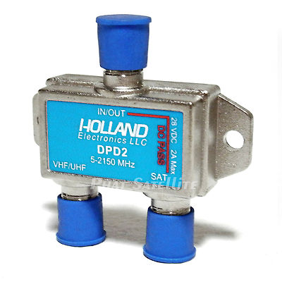 Holland SATELLITE Diplexer 5-2150Mhz DPD2 VHF/UHF splitter DISH NETWORK ...
