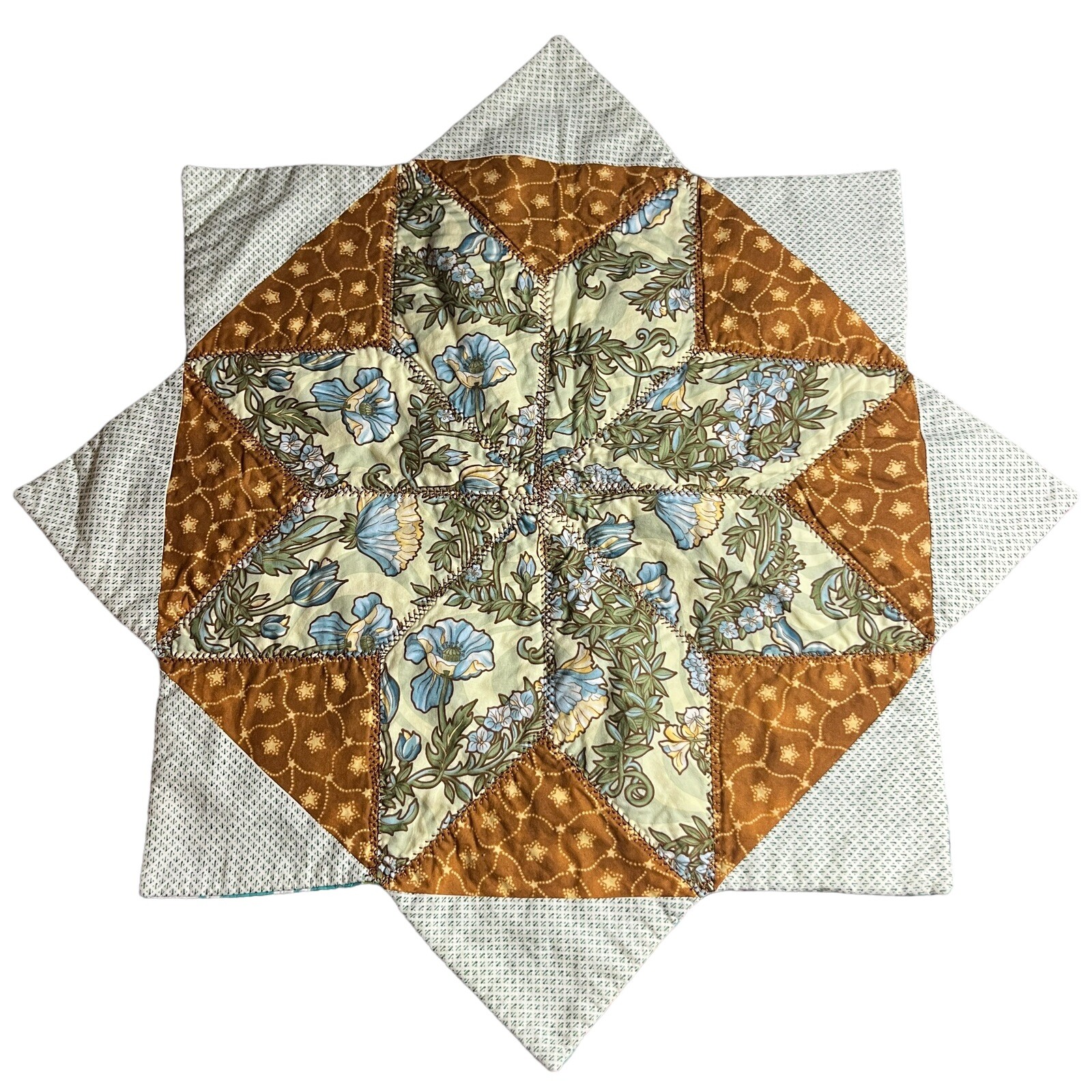 Quilted Octagon Table Runner 26 1/4” Handmade | eBay