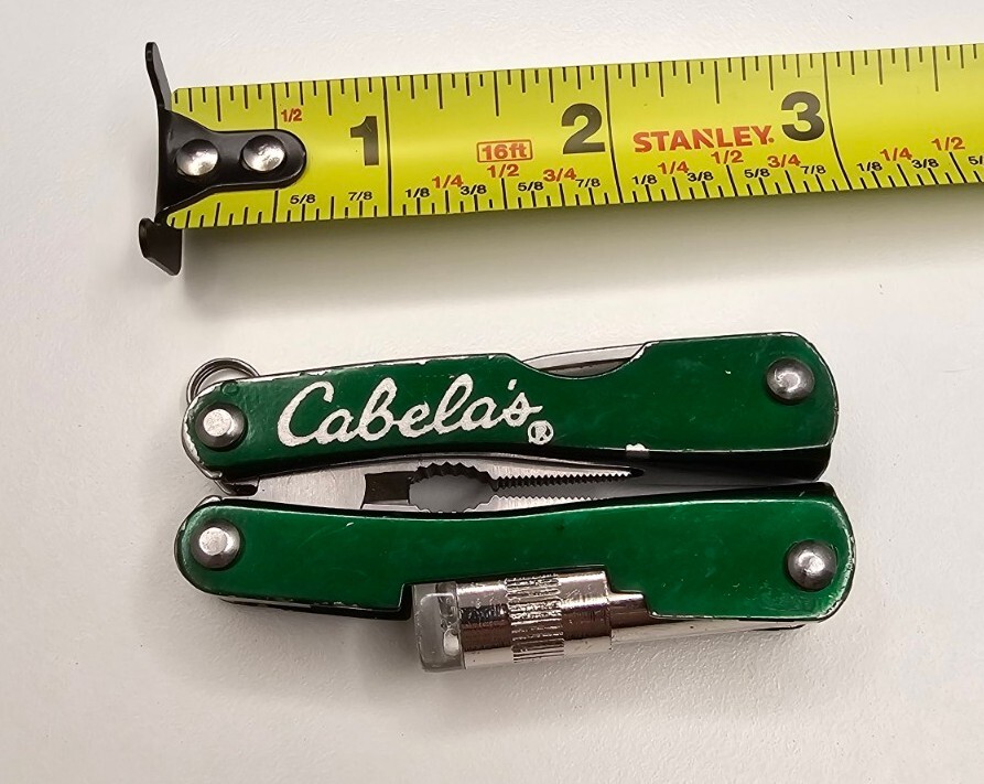 Green Cabela's Mini Multi-tool w/ LED flashlight....."L@@K".....Budget ...