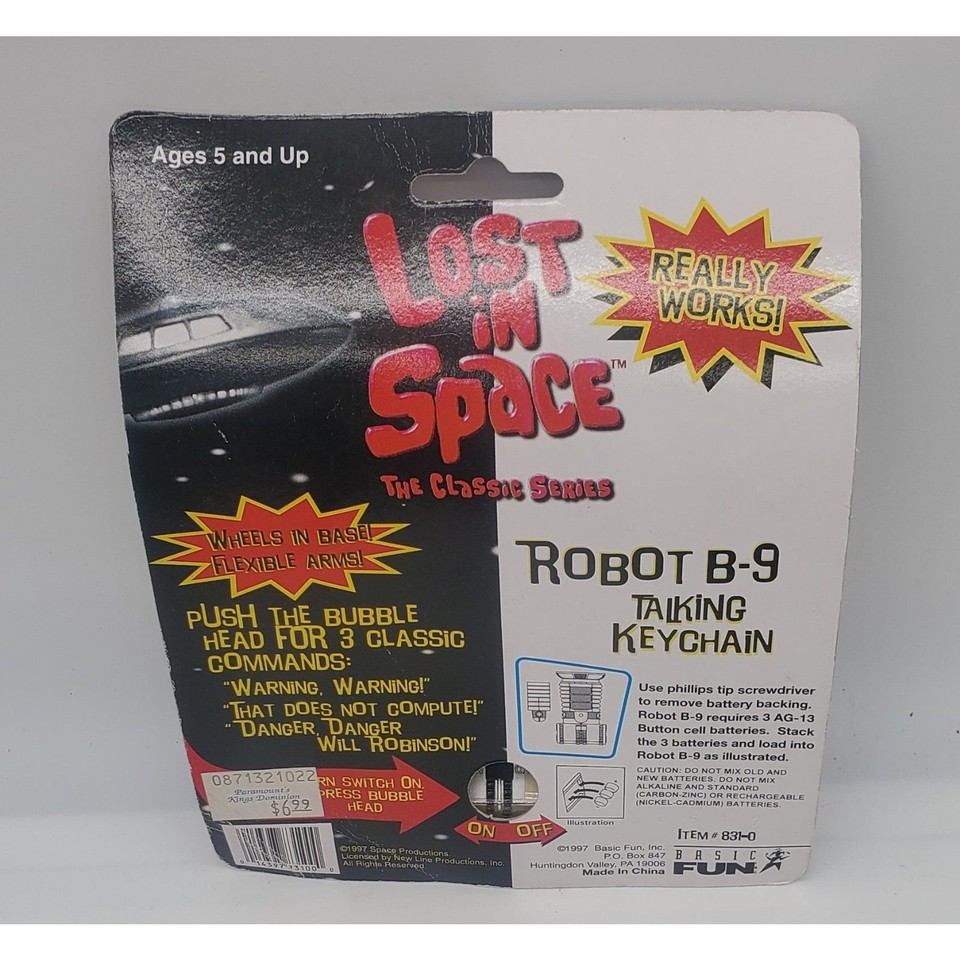 LOST IN SPACE ROBOT B-9 TALKING KEYCHAIN NIP | eBay