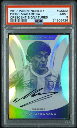 2017 Panini Nobility Crescent Auto Maradona Argentina PSA 9 SSP On Card ...
