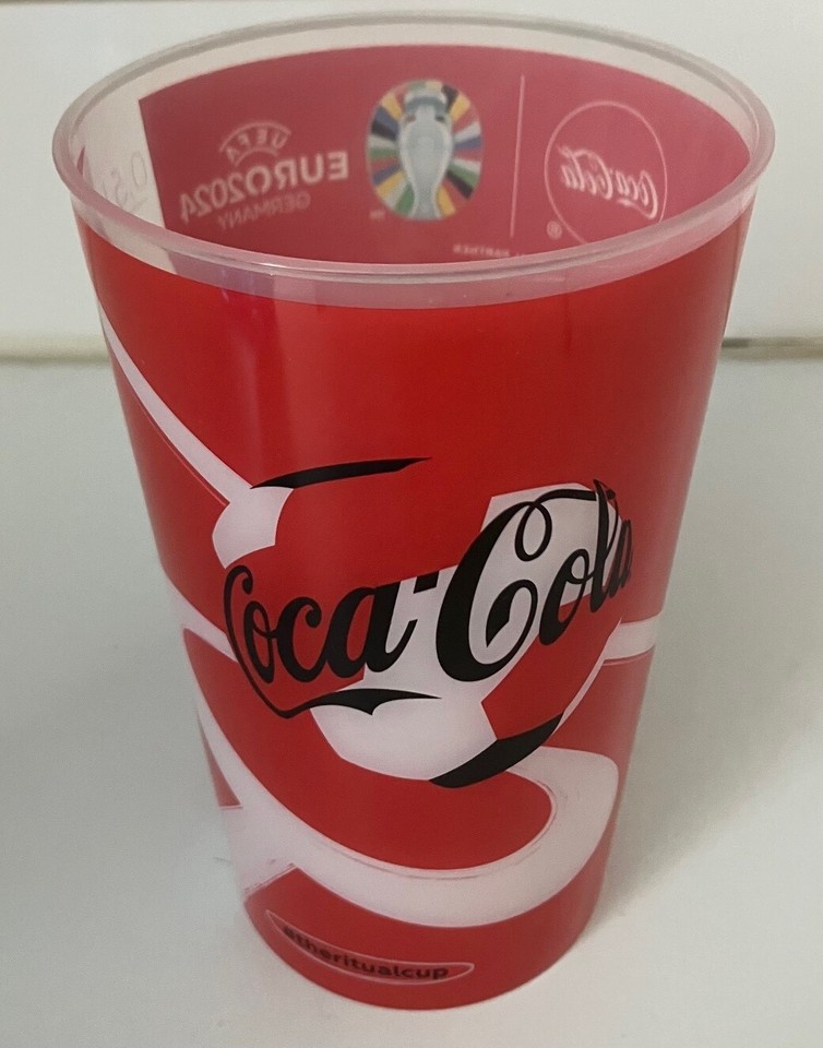 UEFA EURO 2024 GERMANY COCA-COLA PLASTIC BEAKER REUSABLE COKE CUP THE ...
