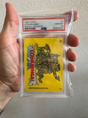 1989 Topps #7 Teenage Mutant Ninja Turtles Stickers Cowabunga! PSA 10 ...