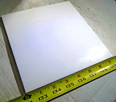 TEFLON PTFE RAW MATERIAL SQUARE PLATE, 7-5/16" Long X 7-5/16" Wide X 1/ ...