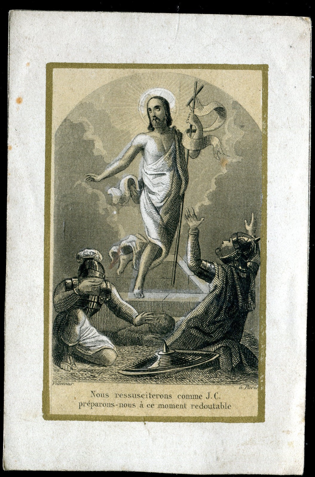 antique Holy card of resurrection of jesus christ | eBay