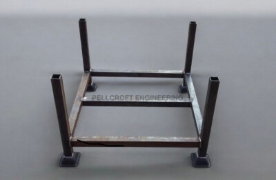 UK Made 1M x 1M x 650 Steel stackable 4 post stillage pallet heavy duty ...