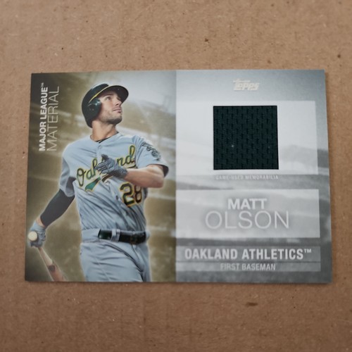 2020 Topps Major League Material Relics Matt Olson Oakland Athletics # ...