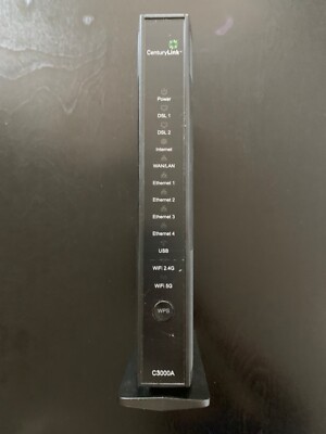 CenturyLink Actiontec C3000A Dual WiFi Modem Router DSL cable and power ...