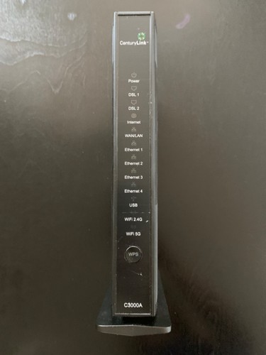 CenturyLink Actiontec C3000A Dual WiFi Modem Router DSL cable and power ...