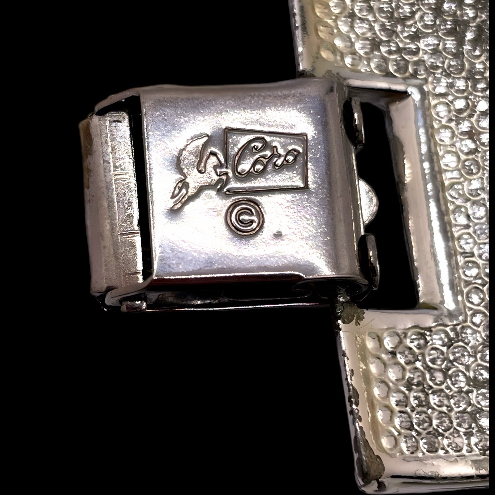 CORO PEGASUS Silver Tone RAISED RELIEF Tree Design Li… - Gem