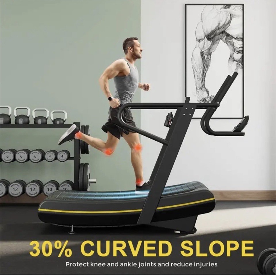 Gym Stoic®️ GS Curved Air Runner Treadmill - non motorised & no power ...