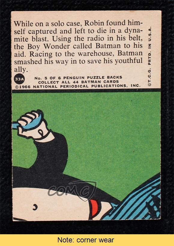 1966 Topps Batman A Series (Red Bat Logo) Dynamite in Robin's Nest READ ...