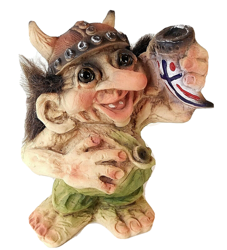 Ny Form Troll "With Drinking Horn" #193 4" tall 3" wide #010 New ...