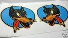 Pair of BIG BAD WOLF Vintage Style DECALS, Vinyl STICKERS, rat / hot ...