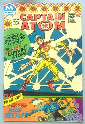 Captain Atom #83 ~ MODERN 1977 ~ Reprints 1st app Blue Beetle - Ditko ...