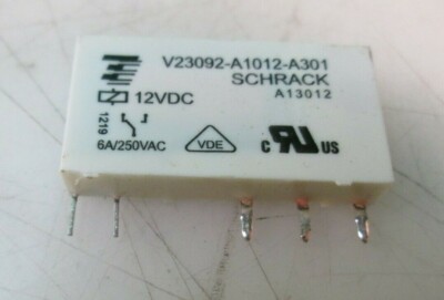 Schrack Relay 12VDC 6A 250v SPDT (28x5x15)mm THT Slim PCB 848Ohm NEW | eBay