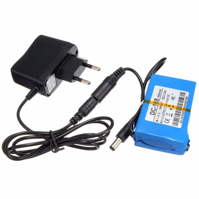 DC12V DC-168 1800mAh Rechargeable Li-ion Battery Pack LED Light Standby ...