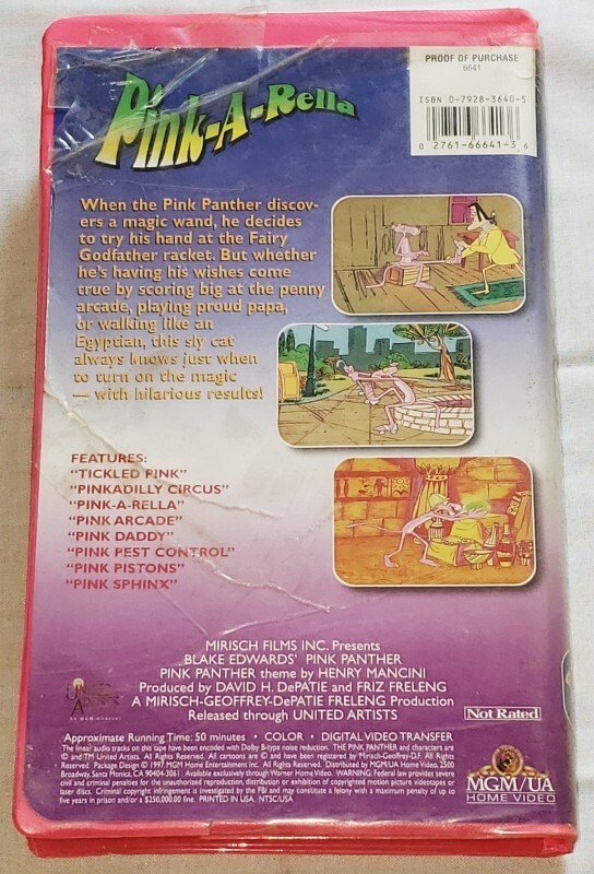 The Pink Panther Cartoon Collection PINK-A-RELLA VHS 1997 MGM/UA ...