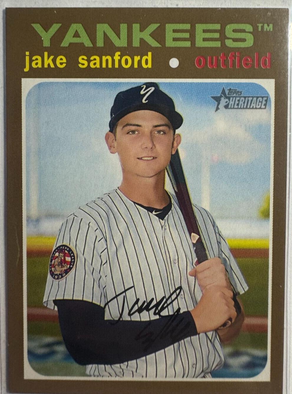 2020 Topps Heritage Minor League Edition - Jake Sanford #16 Gold /15 ...