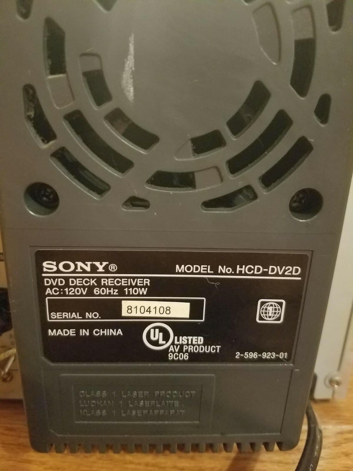 Sony Compact System DVD Deck Receiver Model CMT-DV2D With Speakers ...