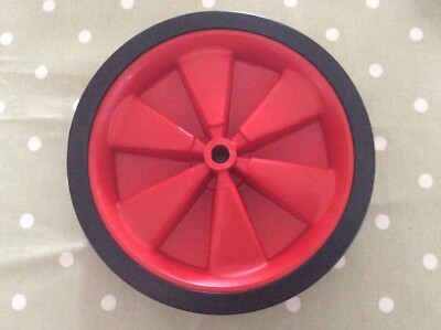 RED SOLID HEAVY DUTY WHEELS TROLLIES CARTS WHEELBARROWS 1/2" BORE 8 ...