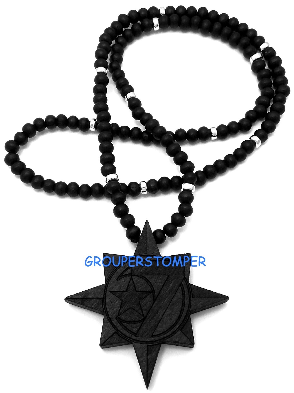 5 Percenter 7 Star New Good Wood Style Pendant with Beaded Necklace | eBay
