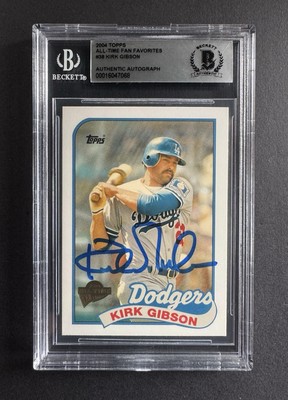 2004 Topps Kirk Gibson BGS authentic AUTO All- Time Fan Favorites | eBay