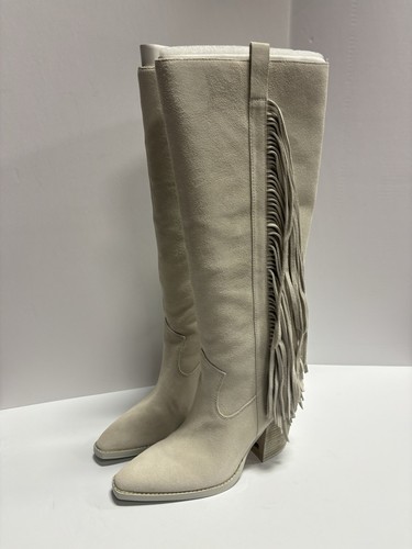 Vince Camuto Women’s Pelia, Bone Fringe Cowboy Boots, Size 9M, Wide ...