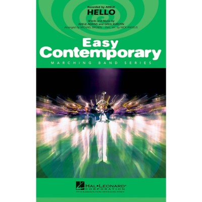 Hal Leonard Hello Marching Band Level 2-3 by Adele Arranged by Michael ...