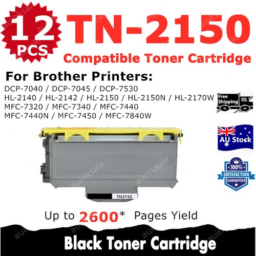 12x Compatible Toner TN2150 TN-2150 For Brother HL-2140 2142 2150N MFC ...
