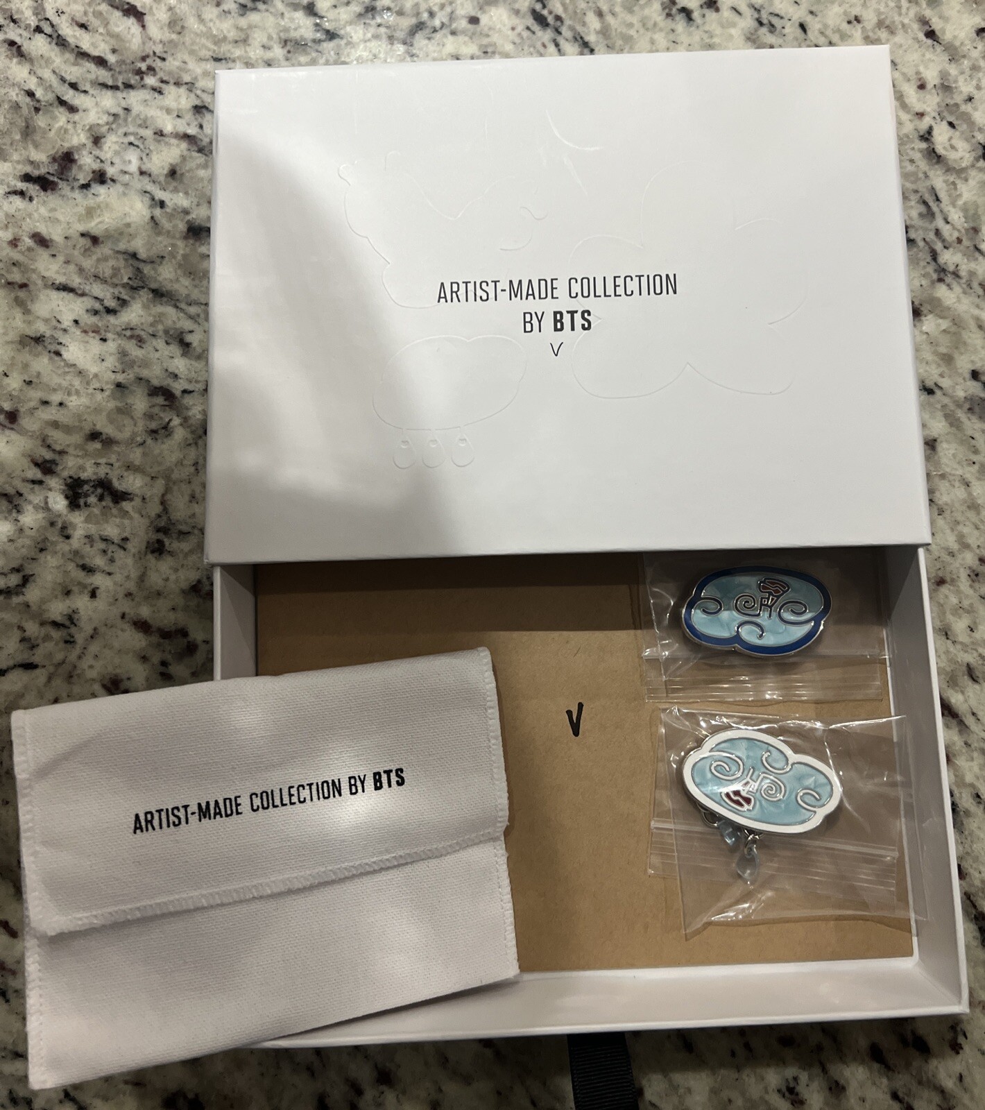 BTS Artist Made Collection - V Taehyung Brooch set Cloud Drop NEW | eBay