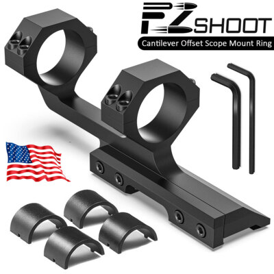 1" & 30mm DOVETAIL Picatinny Rail Cantilever Offset Scope Mount Rings ...
