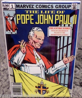 Life of Pope John Paul II Vintage Comic Cover 2" x 3" Fridge or Locker ...