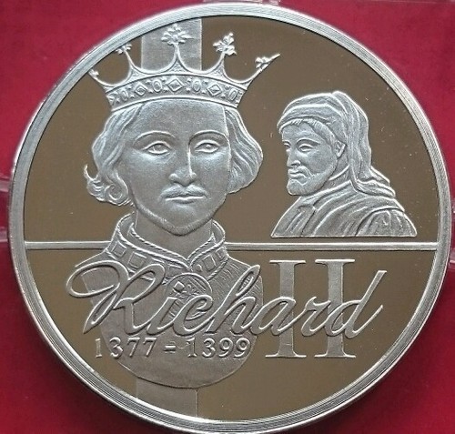 KING RICHARD II SILVER PROOF COIN MEDAL+ COA, ONLY 15,000 WORLDWIDE! | eBay