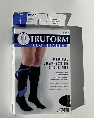 TruForm Leg Health Knee High Compression Stockings 20-30 mmHg 0865/8865 ...