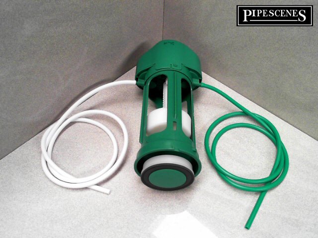 Dudley Vantage Green SINGLE Flush Pneumatic Toilet Flush Valve & Push ...