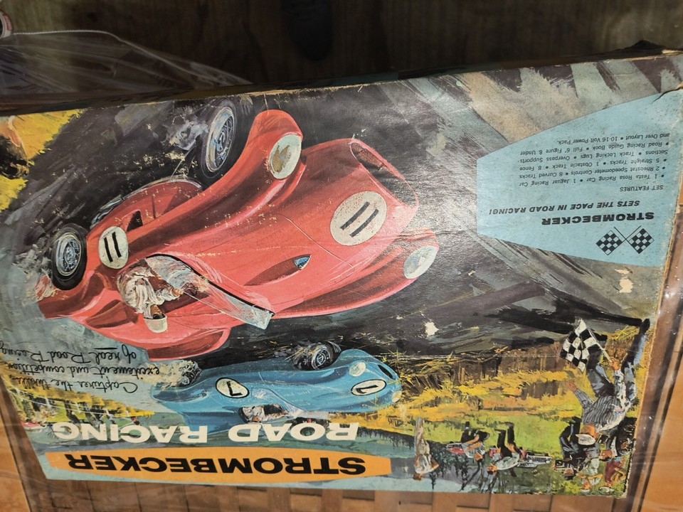 Vintage Strombecker Road Racing Slot Car Set 1/32 Scale Model Racer ...