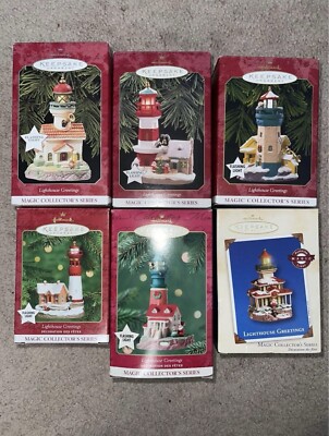 Hallmark Lighthouse Ornaments With Flashing Lights | eBay