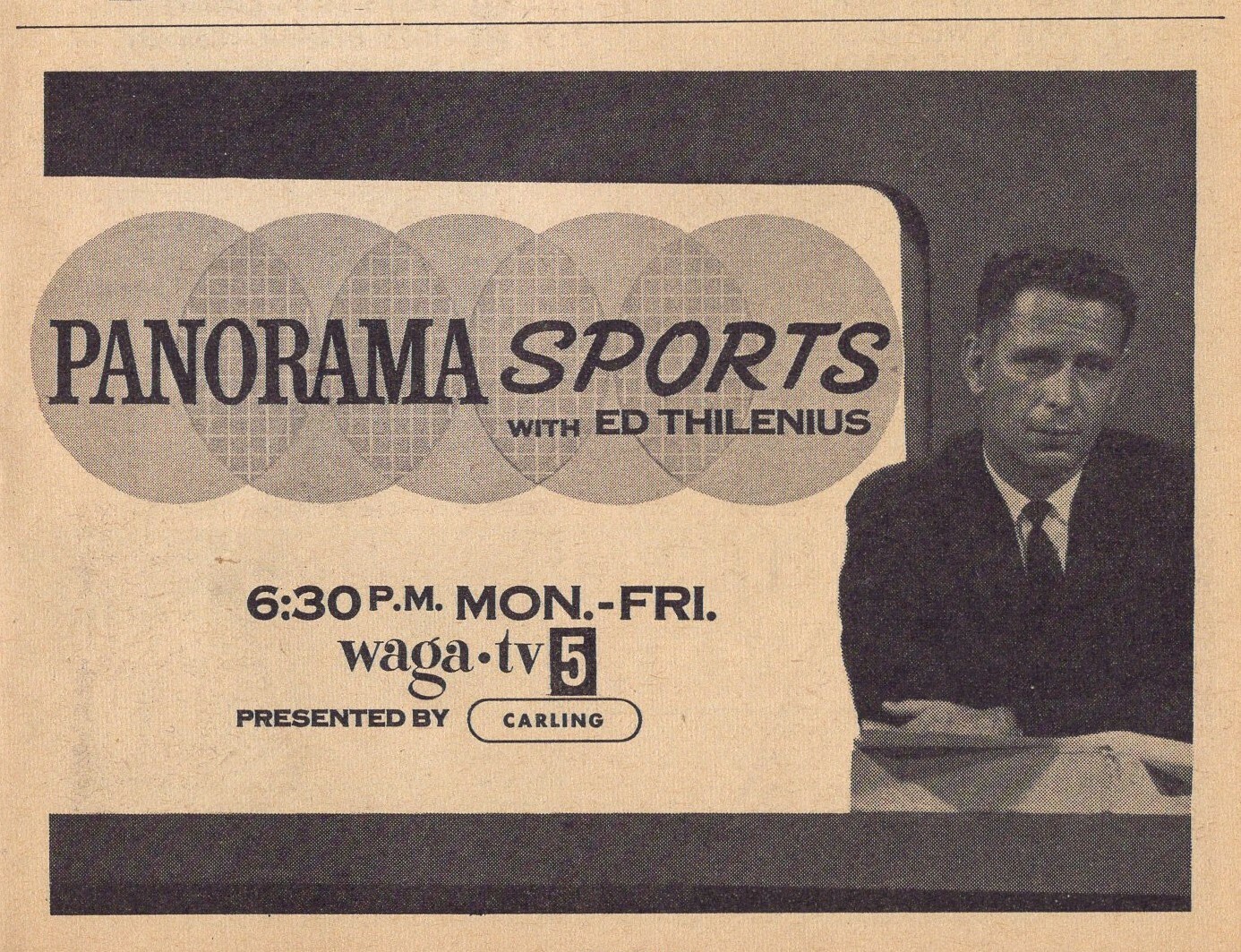 1961 WAGA TV AD ~ ED THILENIUS with PANORAMAN SPORTS Atlanta,Georgia | eBay