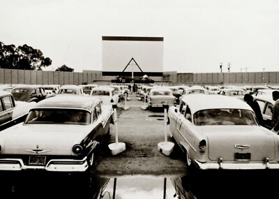 1950s DRIVE IN MOVIE Classic Cars American History Poster Photo 13x19 ...