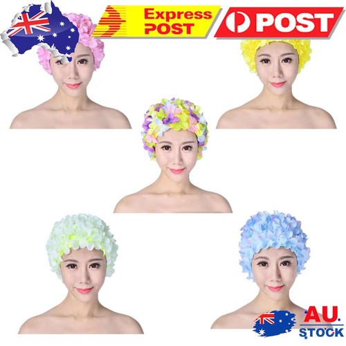 3D Flower Bathing Cap Breathable Swim Cap Comfortable Water Sports Hat ...