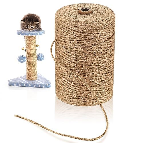 3mm Jute Rope, 656 Feet/200 m Jute Twine, Natural Rope, Heavy DutyJute ...