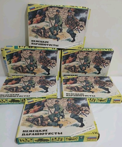 (6 Boxes) 1/35 German Paratroops WWII ZVEZDA 3514 Plastic figure model ...