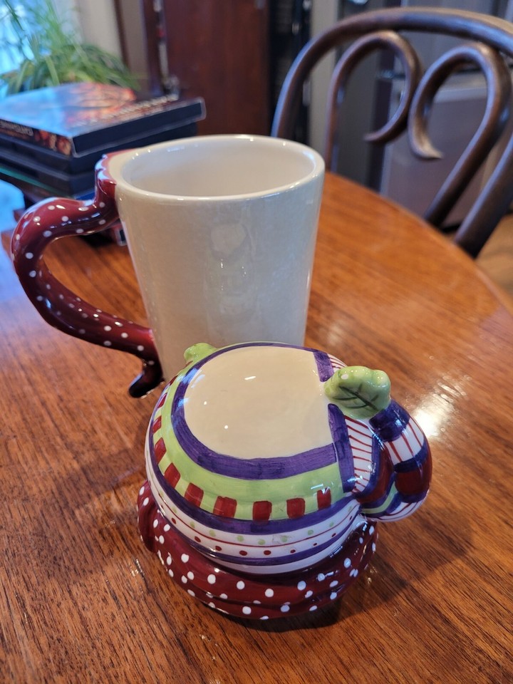 ONEIDA SNOWMAN SNOWMATES LATTE Hot Cocoa Chocolate Cup MUG With LID ...