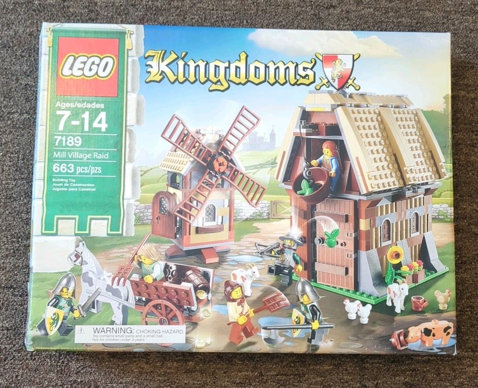 LEGO Castle Kigdoms Set 7189 Mill Village Raid. Sealed Bags W Box ...