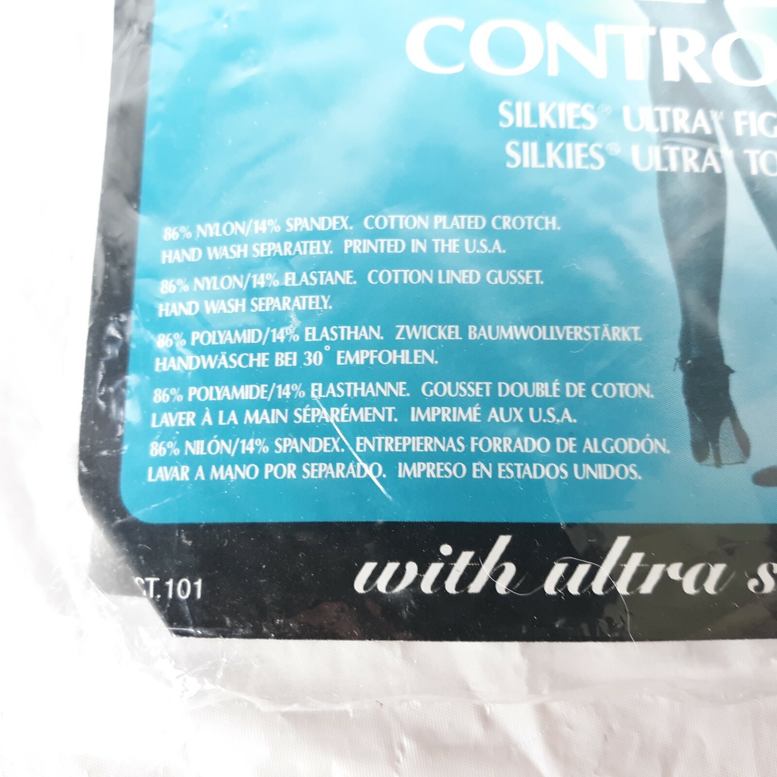 Navy Blue Silkies Panty Hose Size Large - Gem