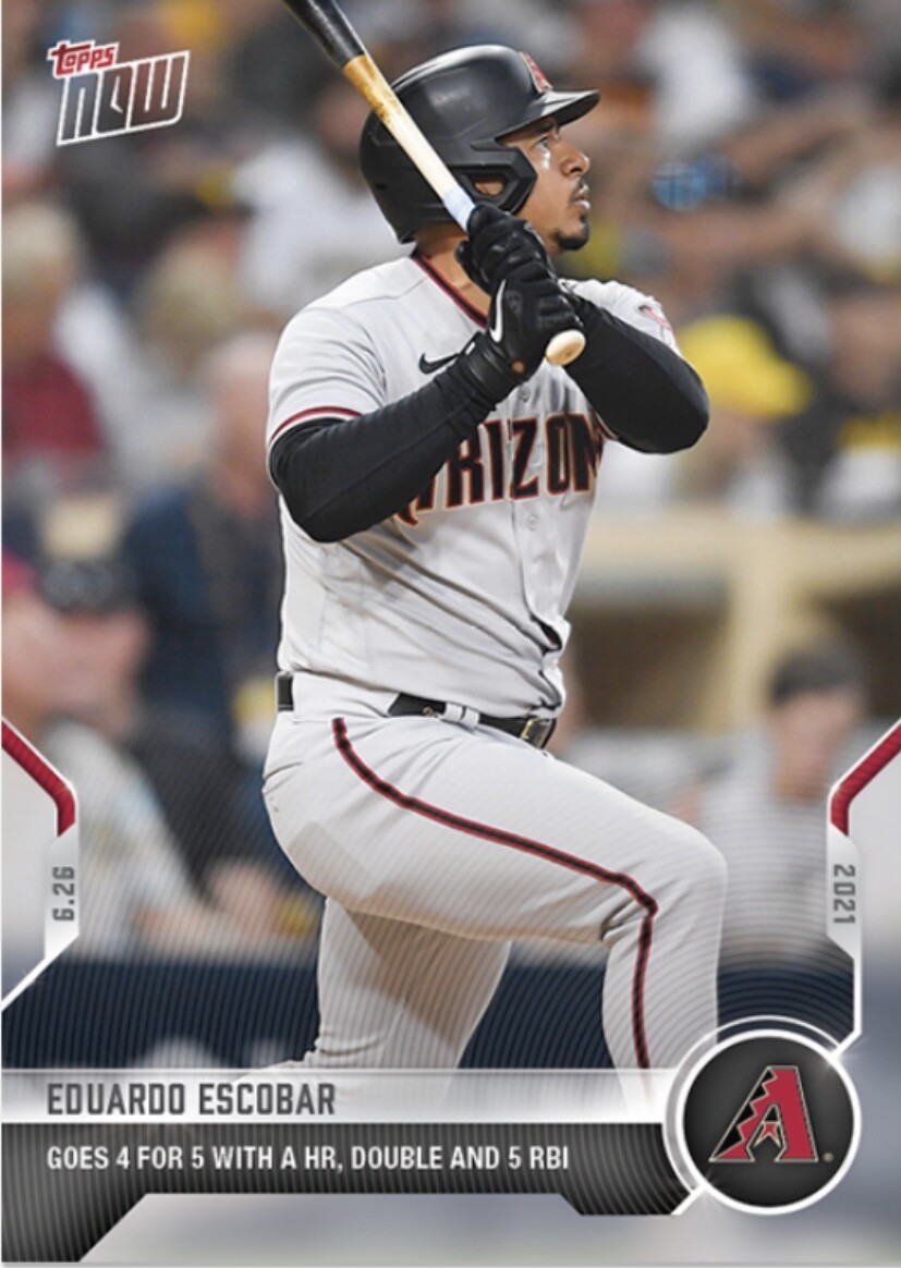 2021 Topps Now - #420 Eduardo Escobar for sale online | eBay