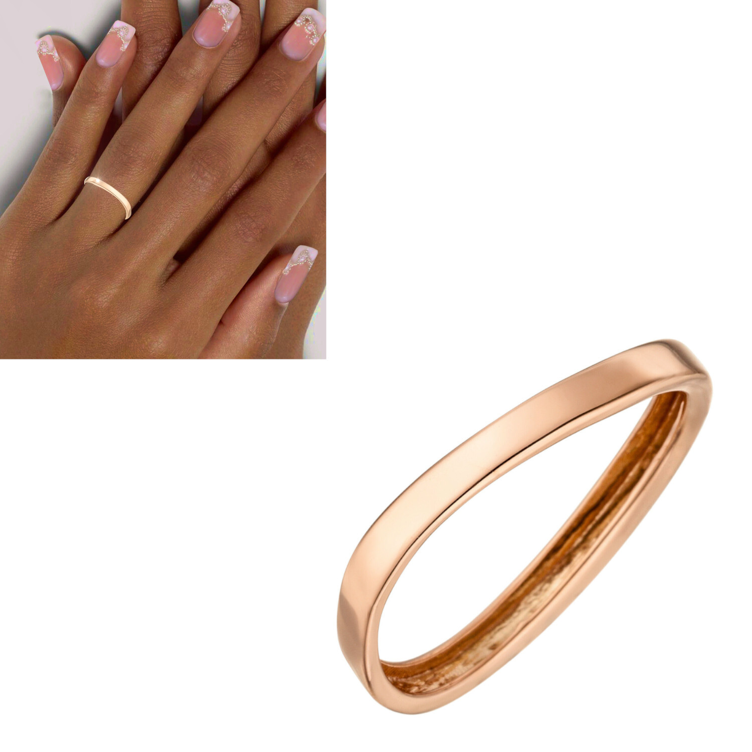 Damen Goldring Ohne Stein